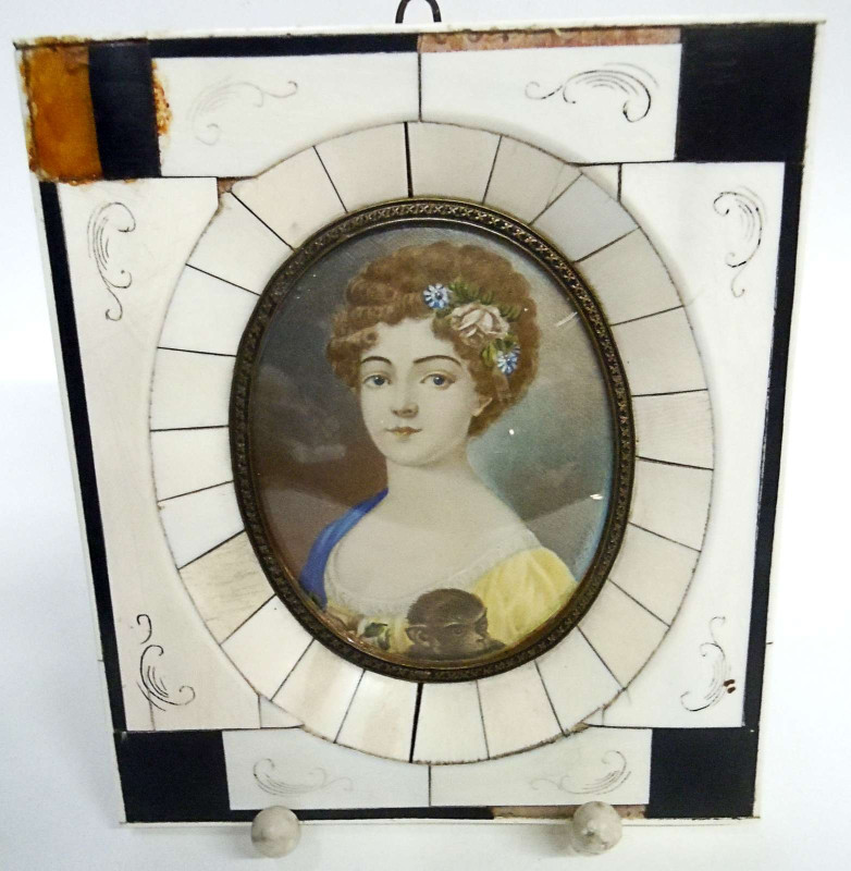 Miniatur - Baronin von Gaisberg geb.Lerchenau 1756 - 1816, 250,00